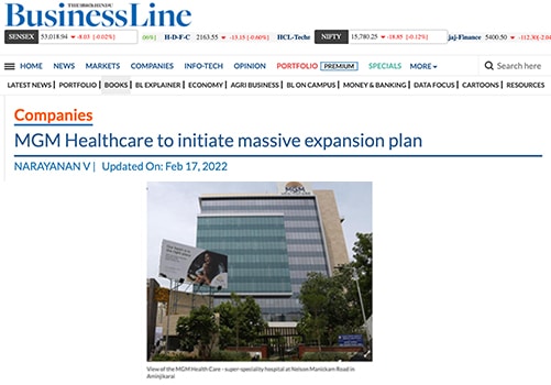 MGM Healthcare to initiate massive expansion plan - MGM Healthcare | Best Super-MultiSpecialty ...