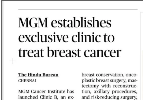 MGM establishes exclusive clinic to treat breast cancer - MGM ...